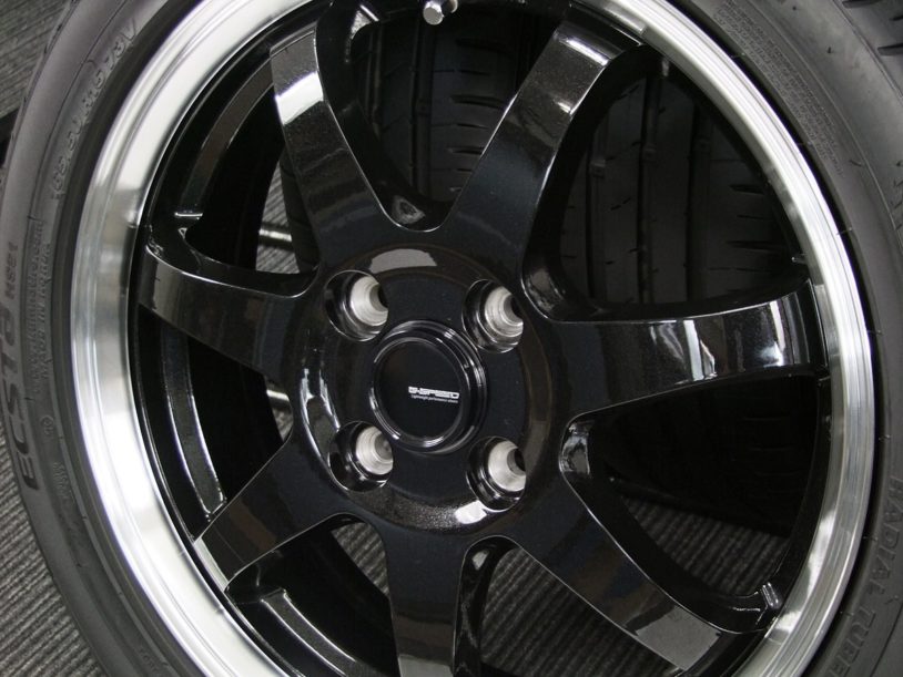 HOT STUFF (ホットスタッフ) G.speed (ジースピード) P-03 15×4.5J(+45)PCD100-4H ブラックメタリック KUMHO (クムホ) ECSTA (エクス ...